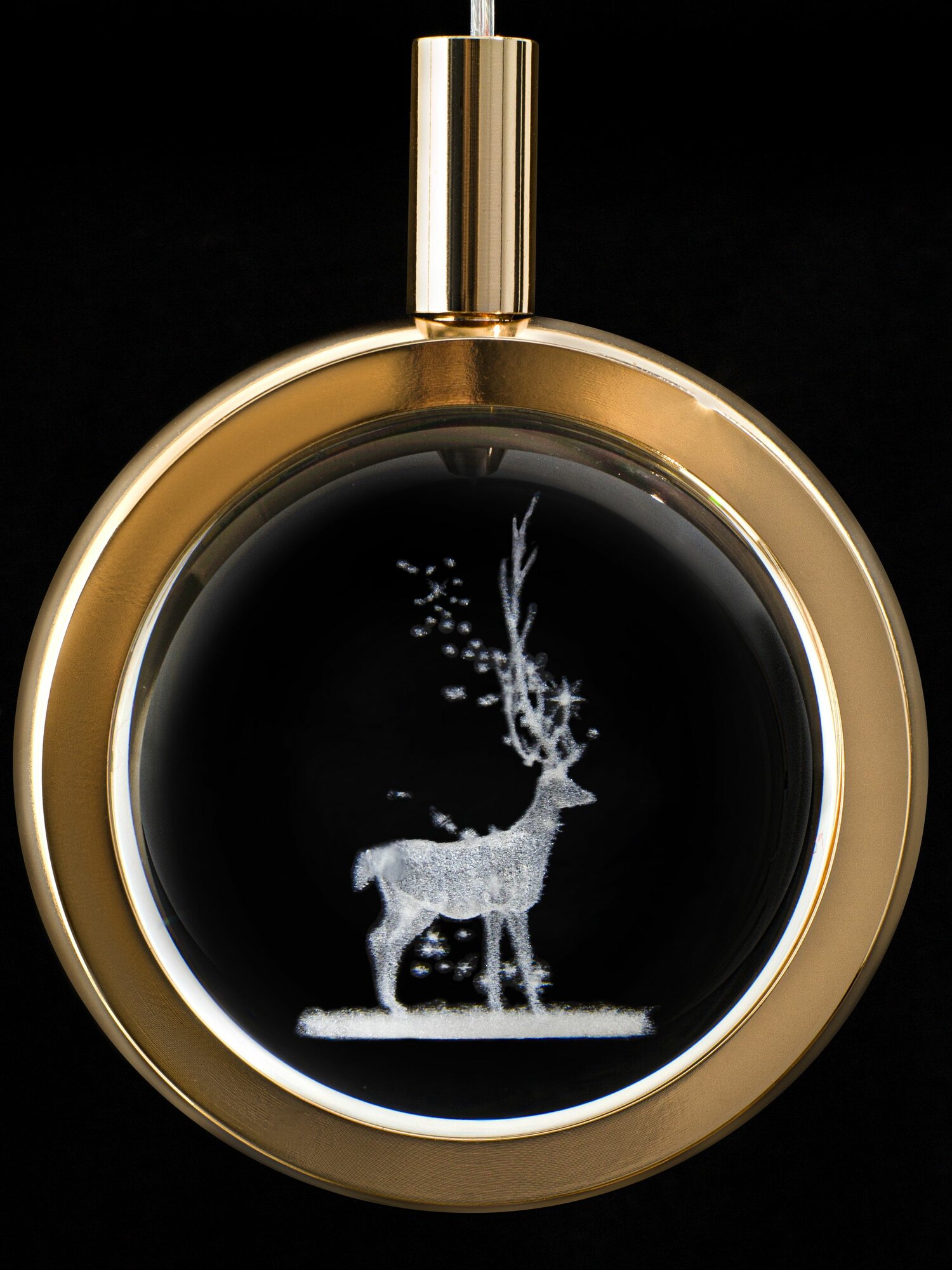 Подвесной светодиодный светильник золотой (олень)