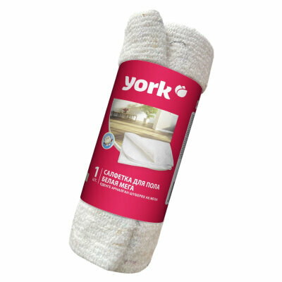 Салфетка York для пола хлопковая белая в рулоне мега 260г/м2 (80х100 см)