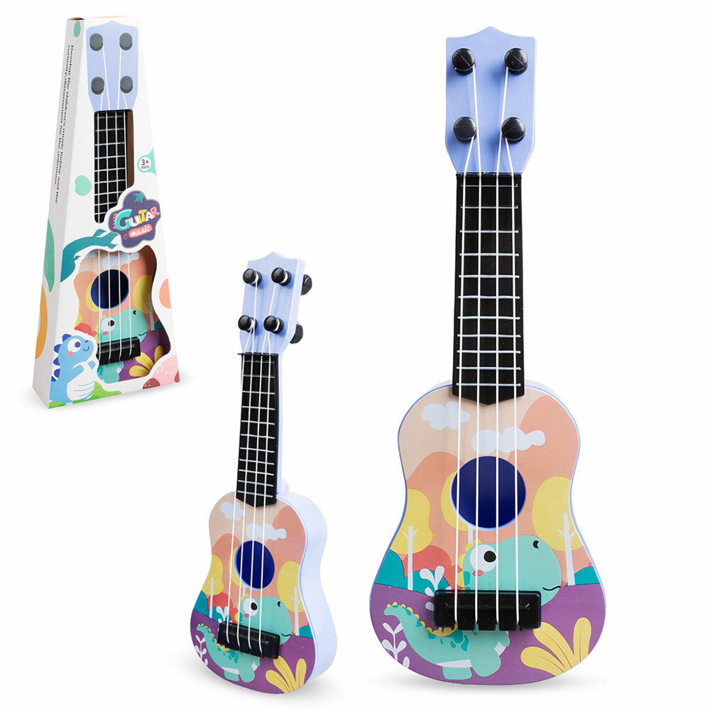 Детская музыкальная игрушка Гитара 25 см S-B49 со струнами оранжевая