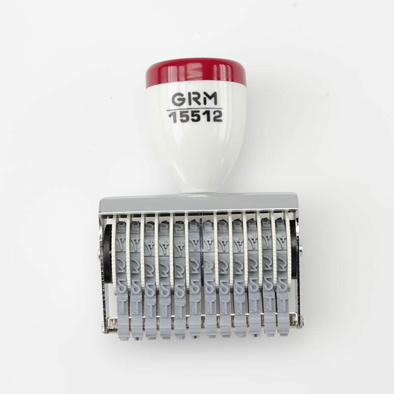 GRM 15512 нумератор ленточный, 12 разрядов, высота шрифта 5 мм