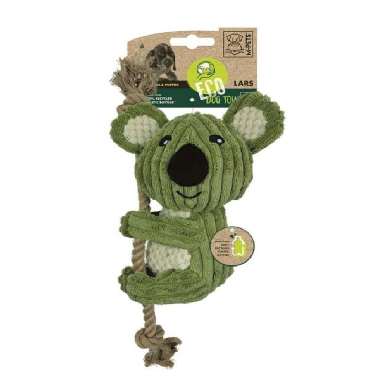 M-PETS Игрушка мягкая для собак ECO Коала на канате 34см 10640999