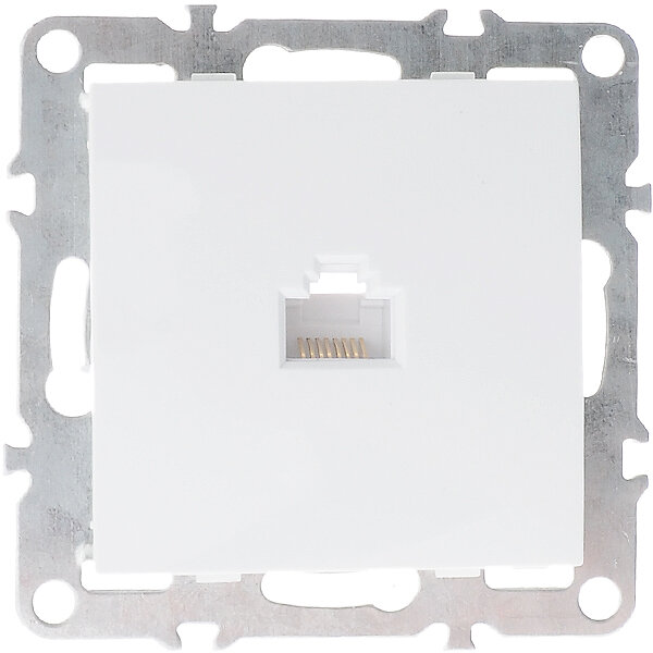 Механизм розетки Эрна 39314 PST00-9107-01 компьютерная 1-местная скрытой проводки RJ-45 cat 5e белый (Stekker) (4 шт. в комплекте)
