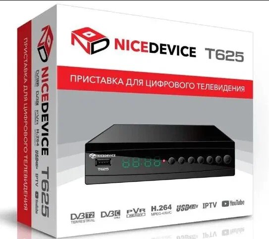 Цифровой ресивер Nice Device T625 (Эфирный DVB-T2/C, Dolby Digital/AC3)