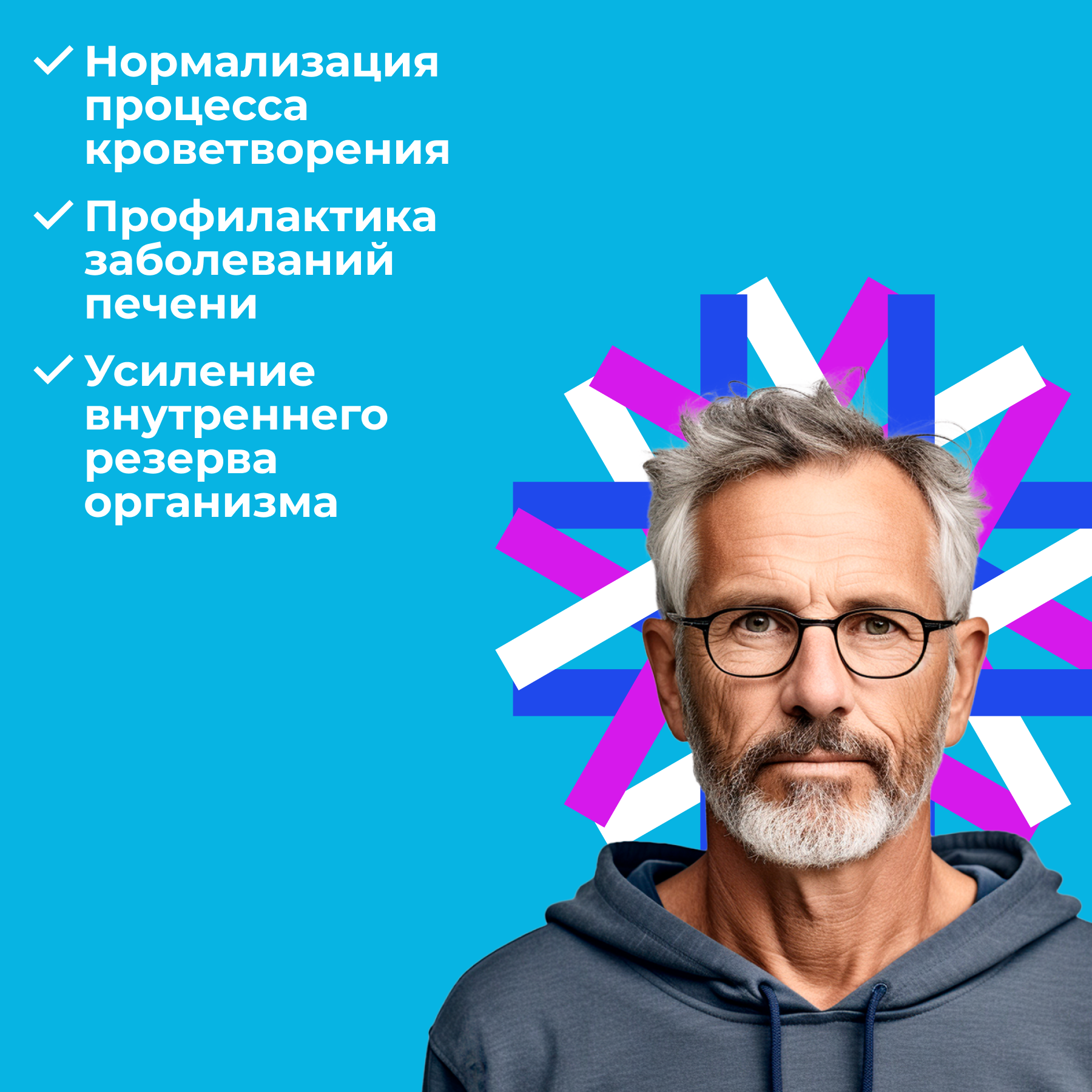 GPL® Man — комплексный геропротектор (цитомаксы — 6 пептидов в 1 капсуле) — фото 1