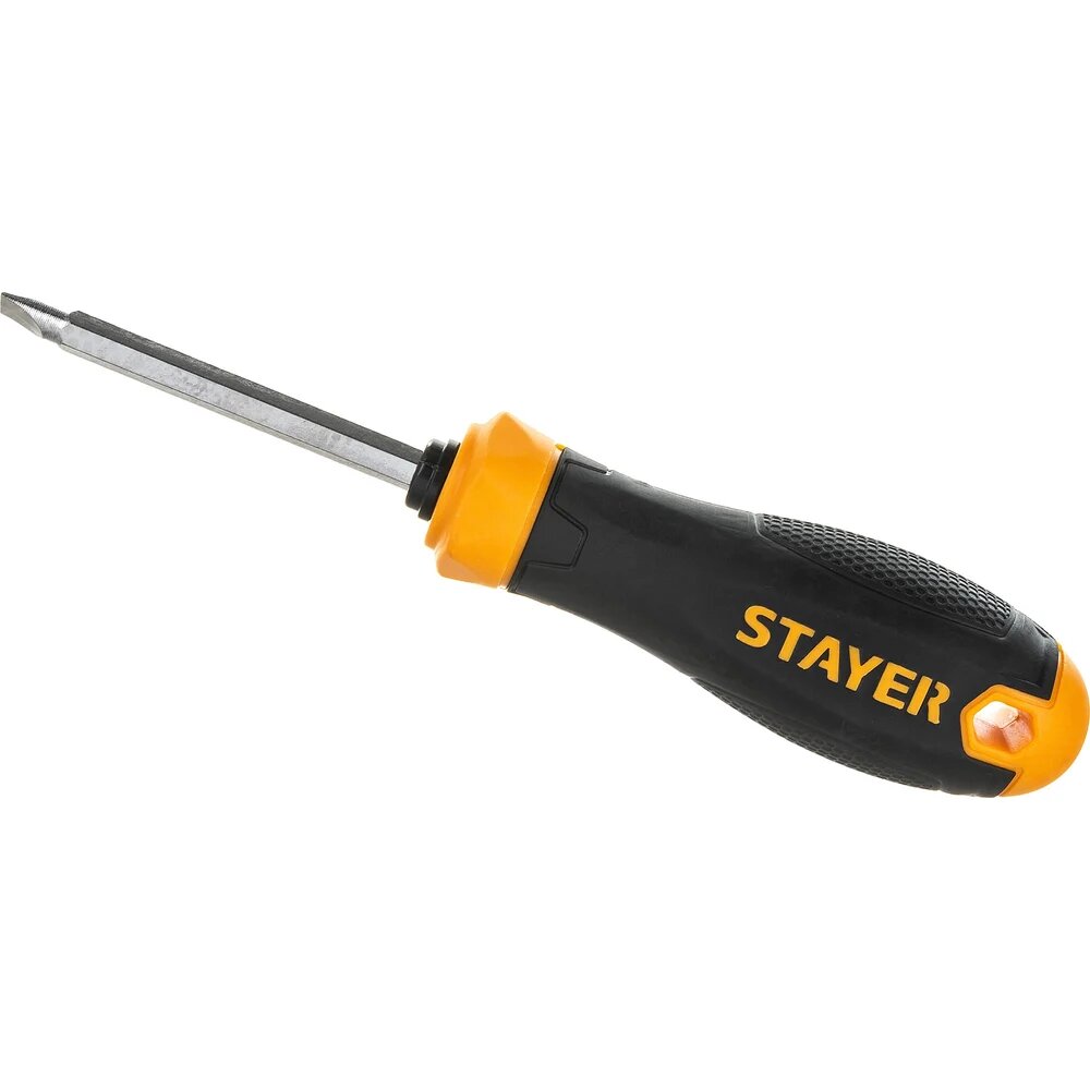 Переставная отвертка STAYER Hercules 2-in-1 80 мм PH2/SL6 2512_z02, облегчает работу