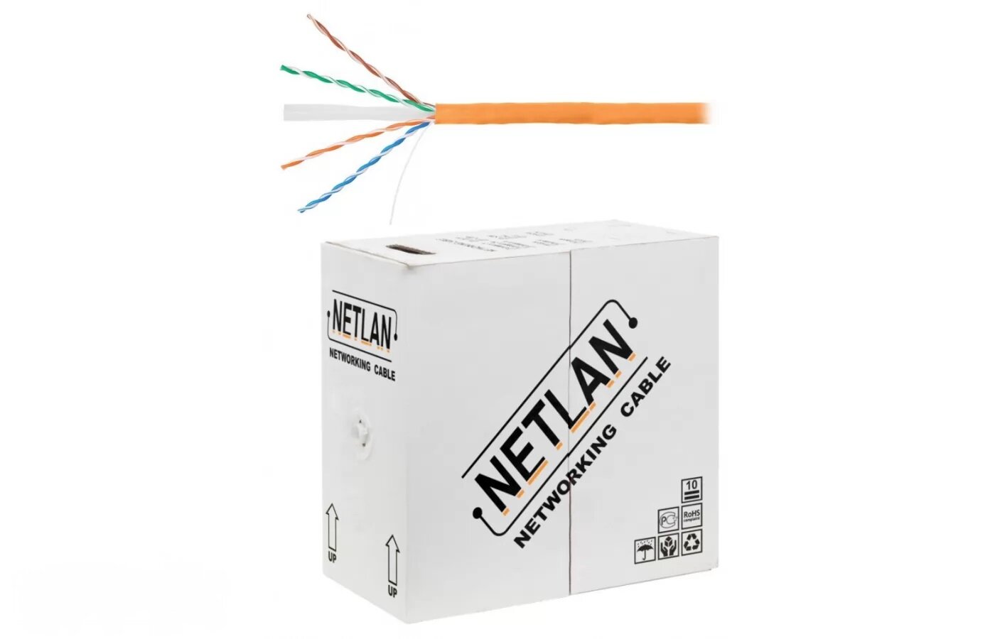Кабель Netlan EC-UU004-6-LSZH-OR UTP 6 кат. 305м