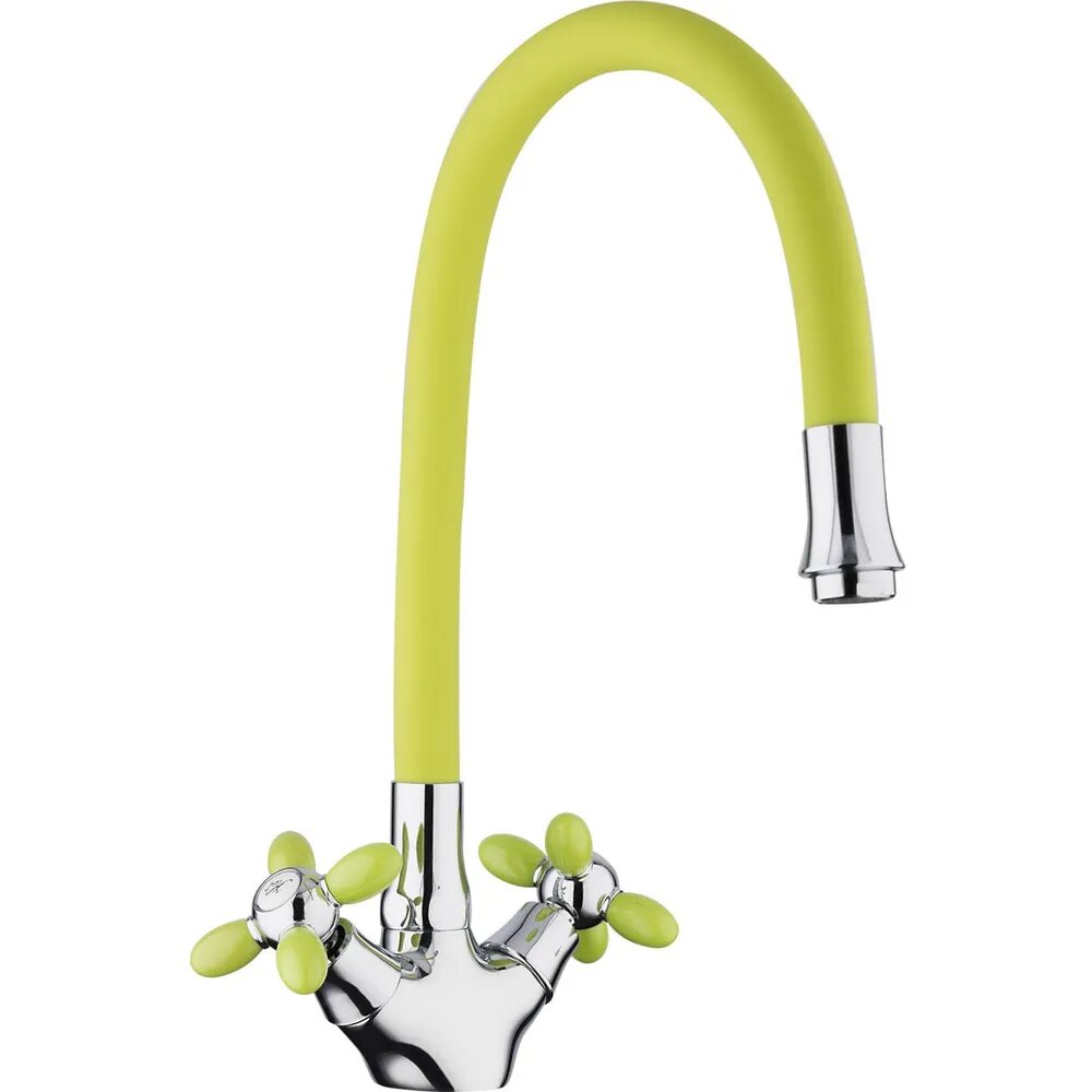 Смеситель для кухни (мойки) Frud R44127-6(color) хром/зеленый
