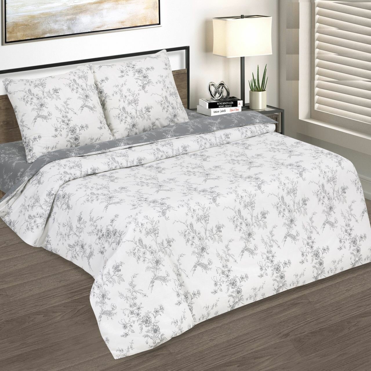 Постельное белье Зима-Лето 2-спальное из Поплина (наволочки 70х70 2 шт.) арт. 634 "Луара"