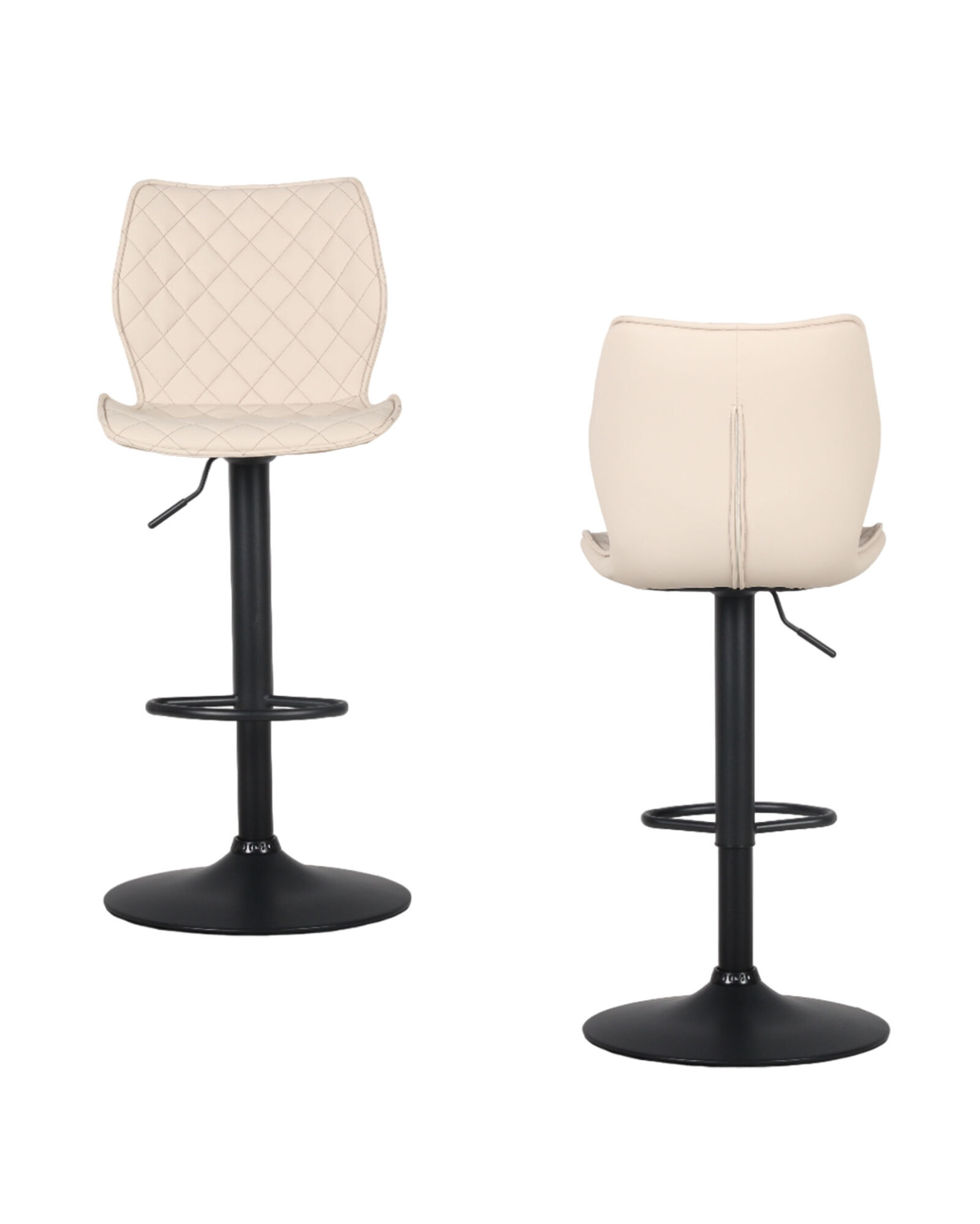 Стул барный STOOL GROUP Dome (набор 2 шт) Экокожа светло-серый