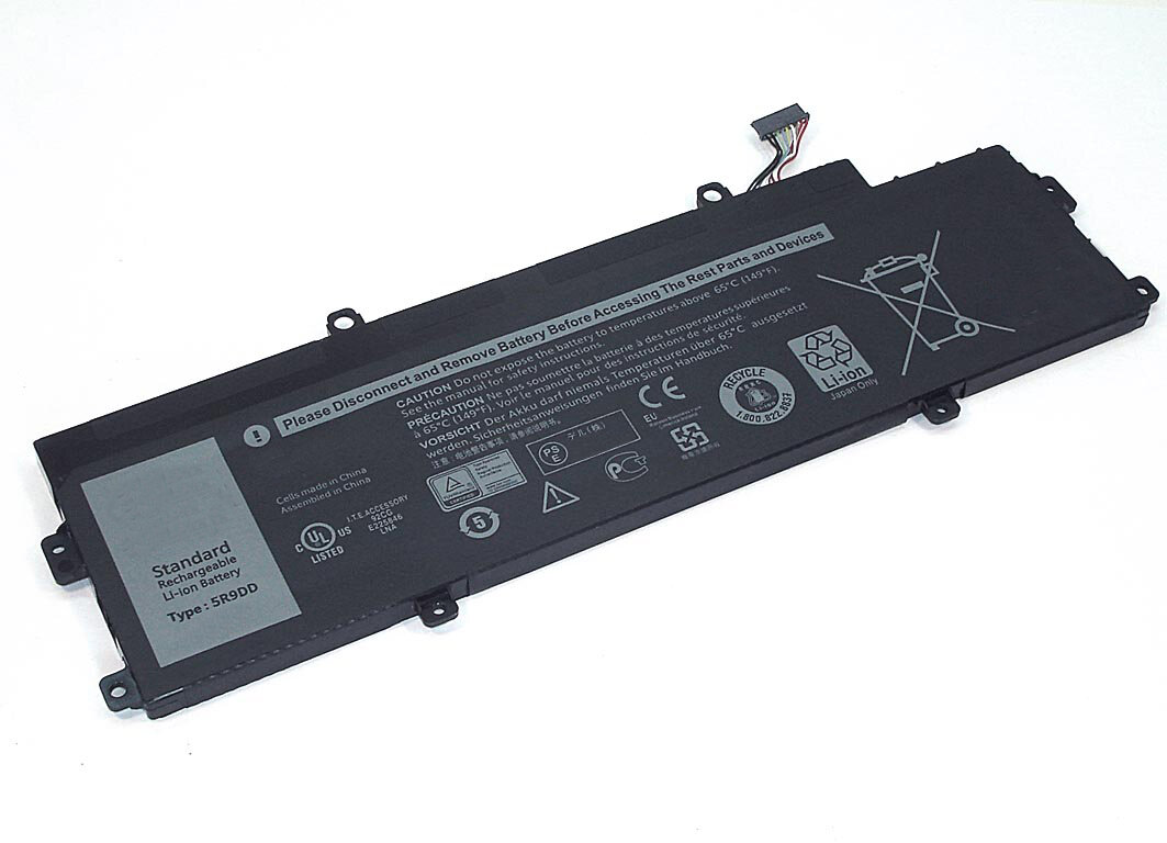 Аккумулятор 5R9DD для ноутбука Dell Chromebook 11 3120 11.1V 43Wh (3870mAh) черный