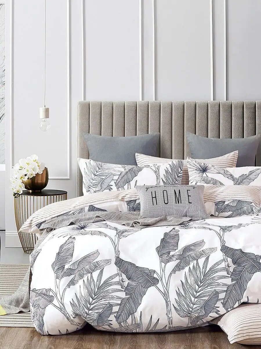 Постельное белье евро сатин 4 наволочки Twill