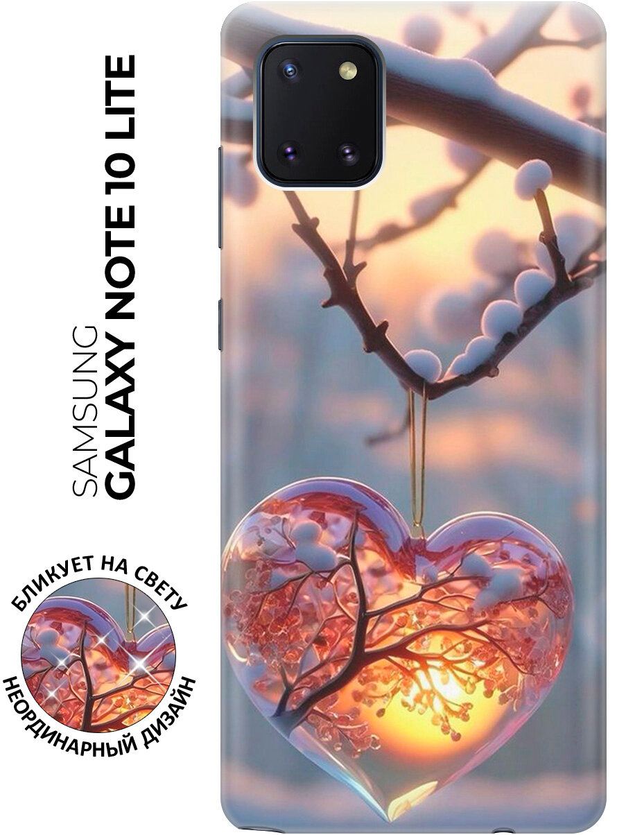 Силиконовый чехол на Samsung Galaxy Note 10 Lite с принтом "Ледяное сердце"