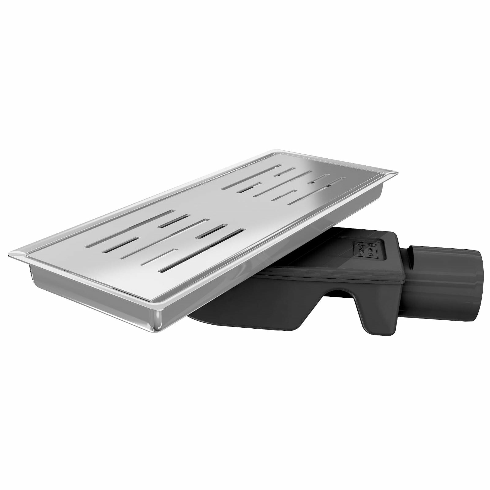 Трап душевой Vimarr C-1 514C133111050 30х12 см из нержавеющей стали, с горизонтальным выходом D50 мм, решетка хром