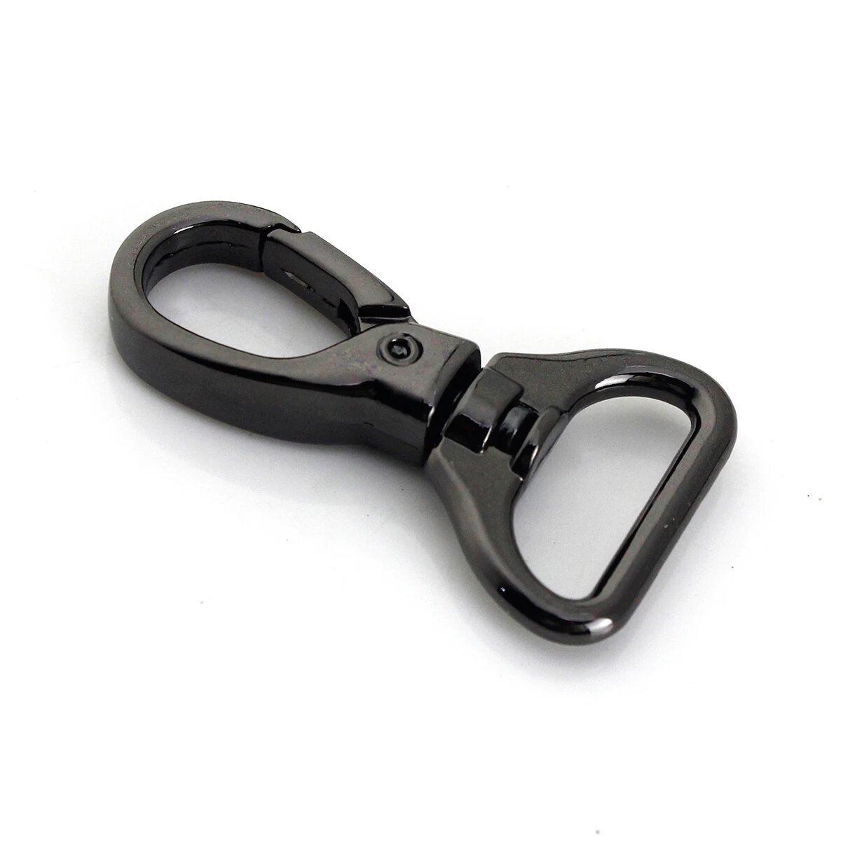 Металлический карабин-крючок CLOXY, Gun Black, ID 16mm