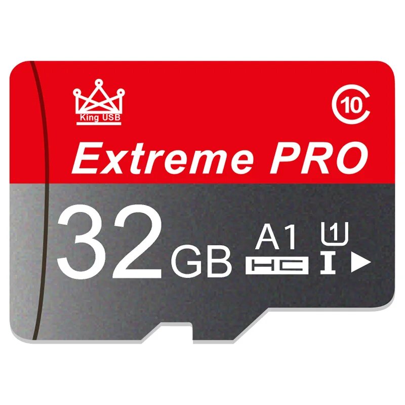 Оригинальная карта памяти 64 ГБ 32 ГБ 16 ГБ Extreme Mini SD Card A1 U1 CLASS10 Флэш-карта TF 128 ГБ 256 ГБ для мобильного телефона 32GB