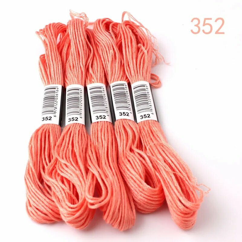 Полиэстеровые нитки для вышивки крестиком DMC, 10 шт. Оранжевый, 352