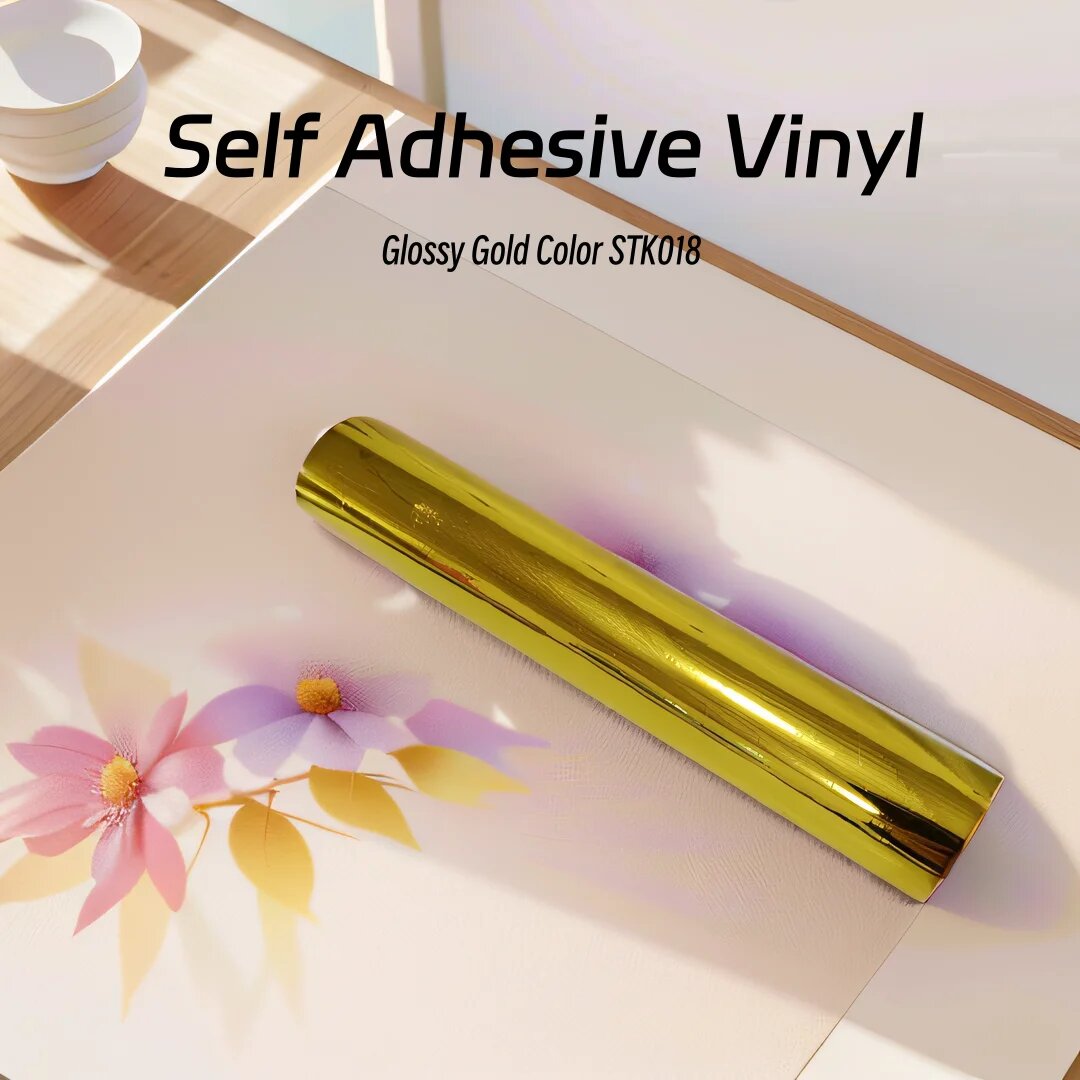 Глянцевая самоклеящаяся виниловая пленка CHEONET 30x21CM, Gold