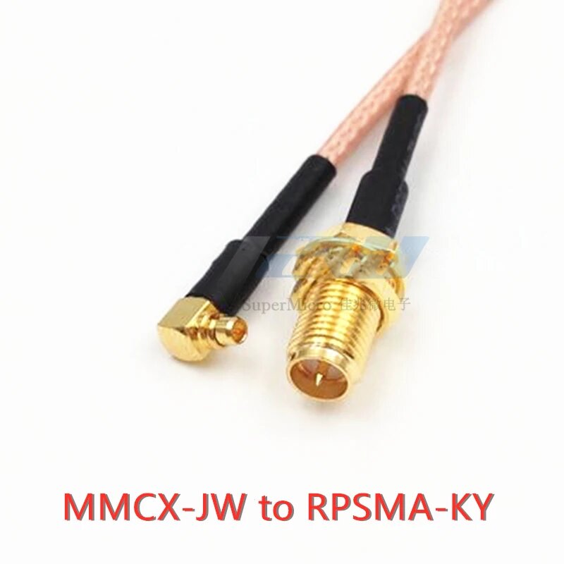 MMCX-J к SMA-K-J кабель RG316 10cm, MMCX-JW to RPSMA-KY