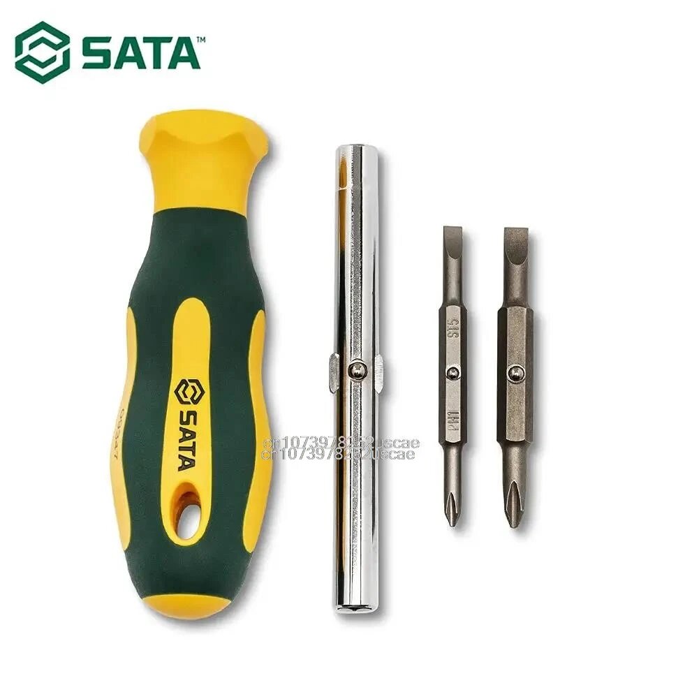 SATA 1-компонентный 6-функциональный набор многофункциональных отверток со сменными магнитными насадками PH1 PH2 ST5 ST6 Отвертка 6-в-1 ручные инструменты