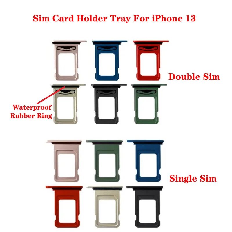 Запасные части для iPhone 13 с двумя слотами для Sim-карт Dual-Green