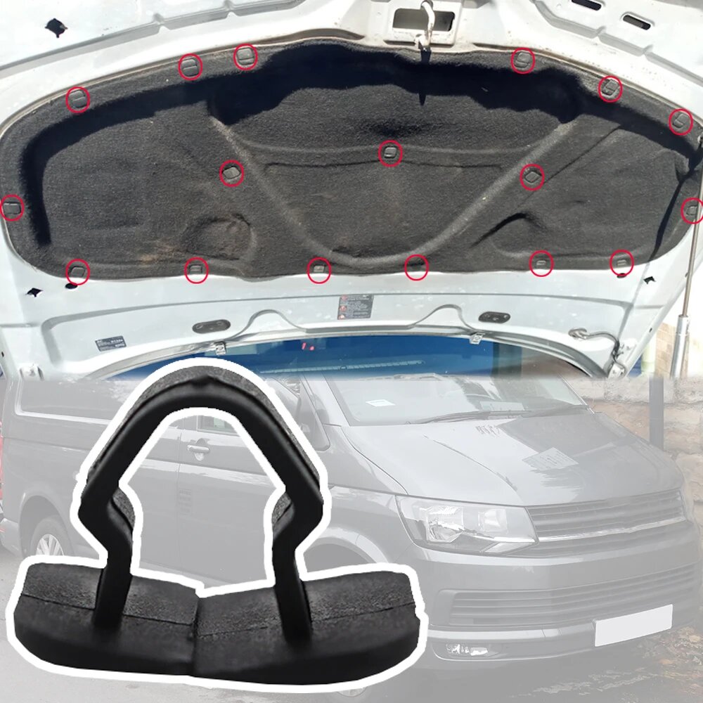 20 шт. для VW T5 T6 Transporter 2003 2004 2005 2006 2007 2008-2017 2018 2019 капот двигателя капот звукоизоляционные зажимы