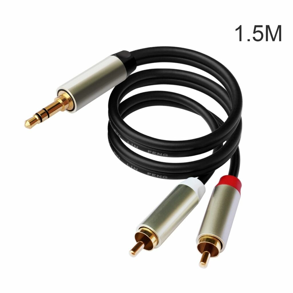 RCA к 3.5 мм AUX кабель, адаптер наушников 1/8 2-мужской разъем Y-сплиттер Premium Stereo Audio Cord for Tablets