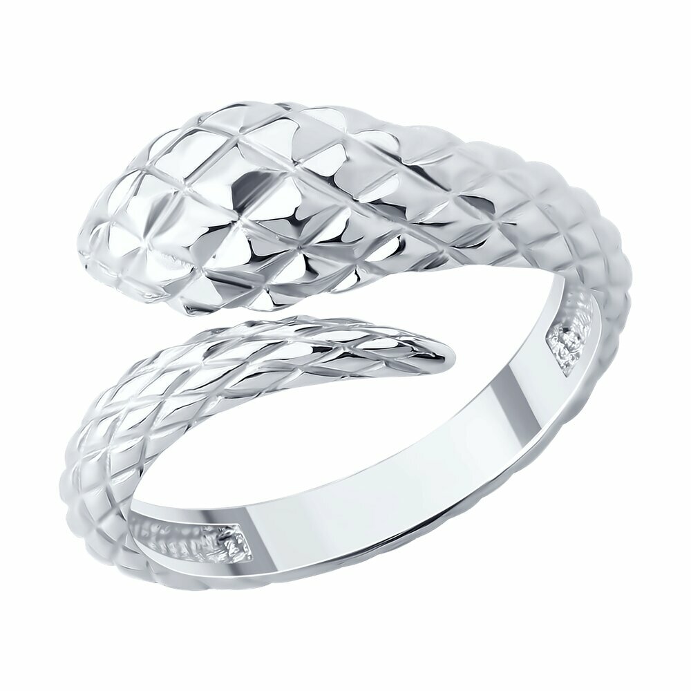 Кольцо на фалангу, серебро, 925 проба, родирование