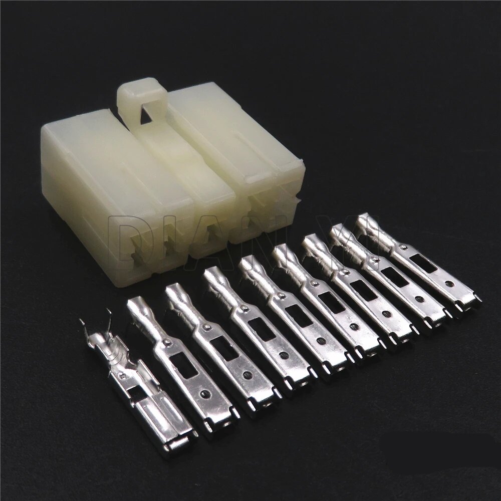 Белый автомобильный разъем 9pin, комплект
