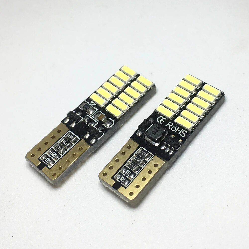 Светодиодные лампы T10 LED 194 168 W5W Белые 12В, 2шт