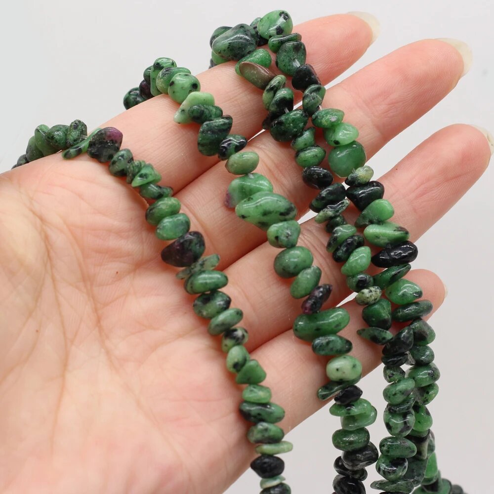Бусины из эпидота 5-8 мм, цвет Epidote