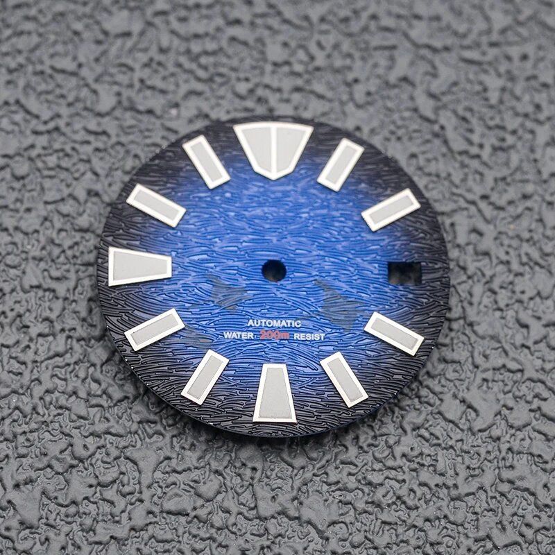 Циферблат часов NH35 синий зеленый светящийся Синий, 1