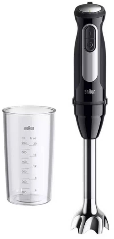 MQ55001MBK / Блендер Braun MQ55001MBK, погружной, черный/серебристый