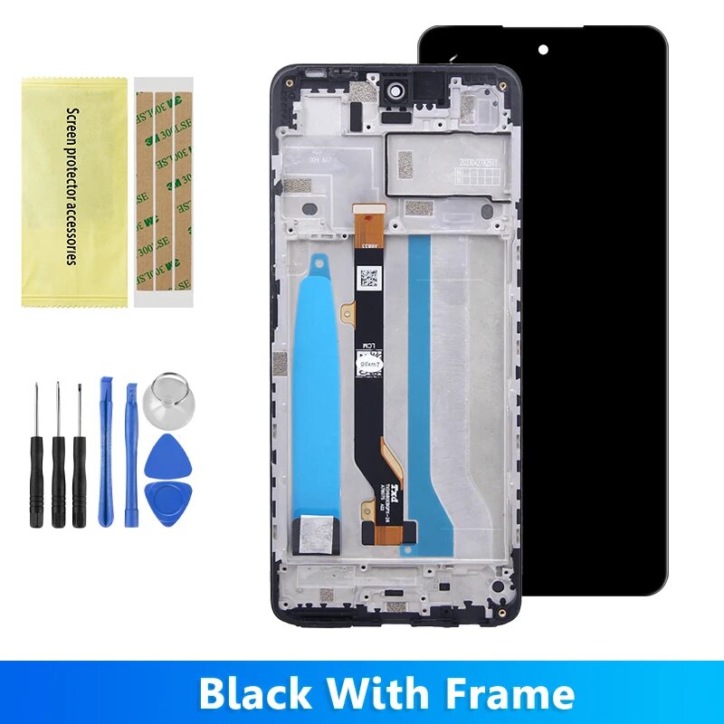 KI7 100% протестированный ЖК-дисплей премиум-класса для Tecno Spark 10 Pro, сенсорный экран, дигитайзер, ЖК-экран в сборе, с рамкой Black With Frame