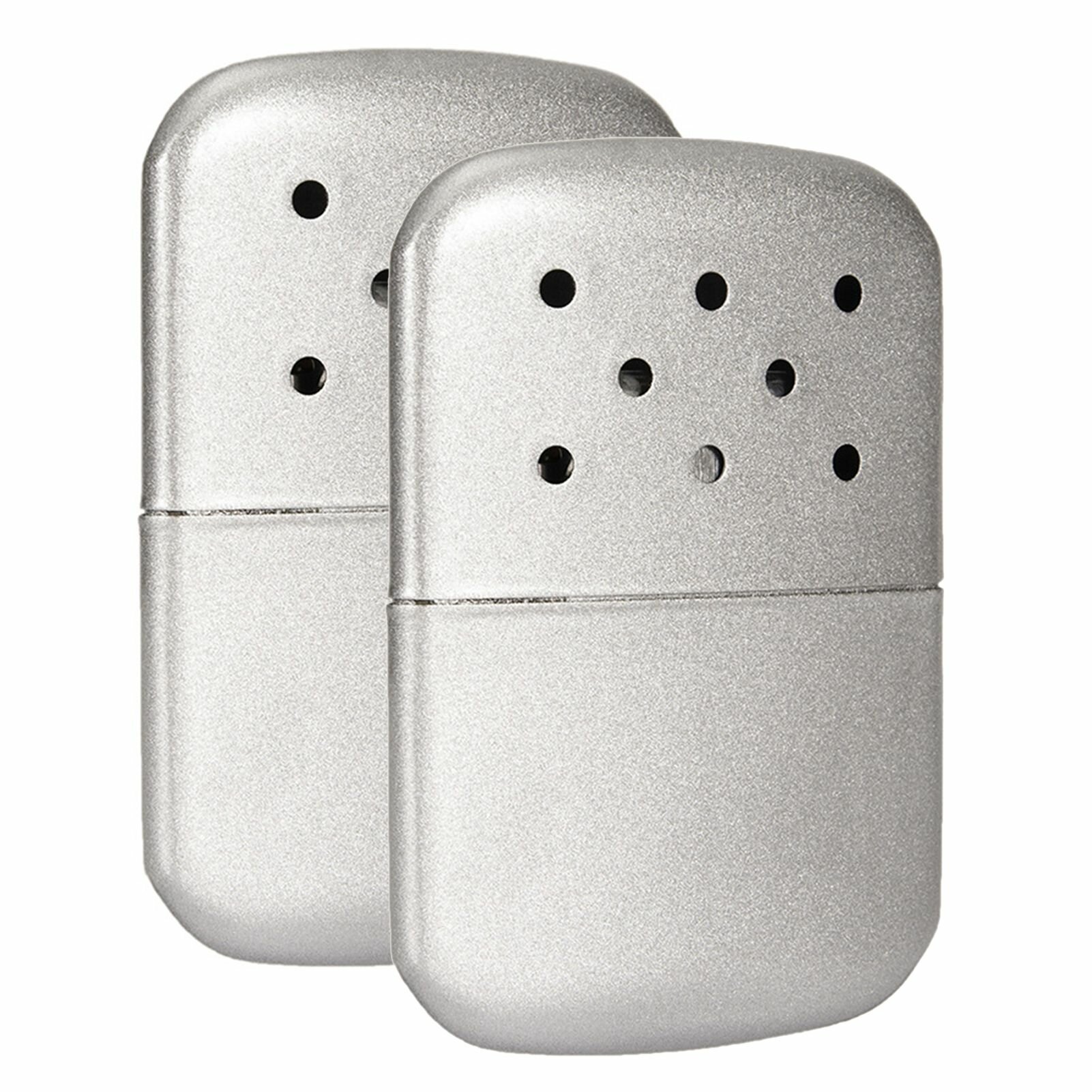 Портативная металлическая грелка для рук для активного отдыха, кемпинга, рыбалки, пеших прогулок, зимних видов спорта, мини-карманный дизайн с картриджем, чехол в комплекте