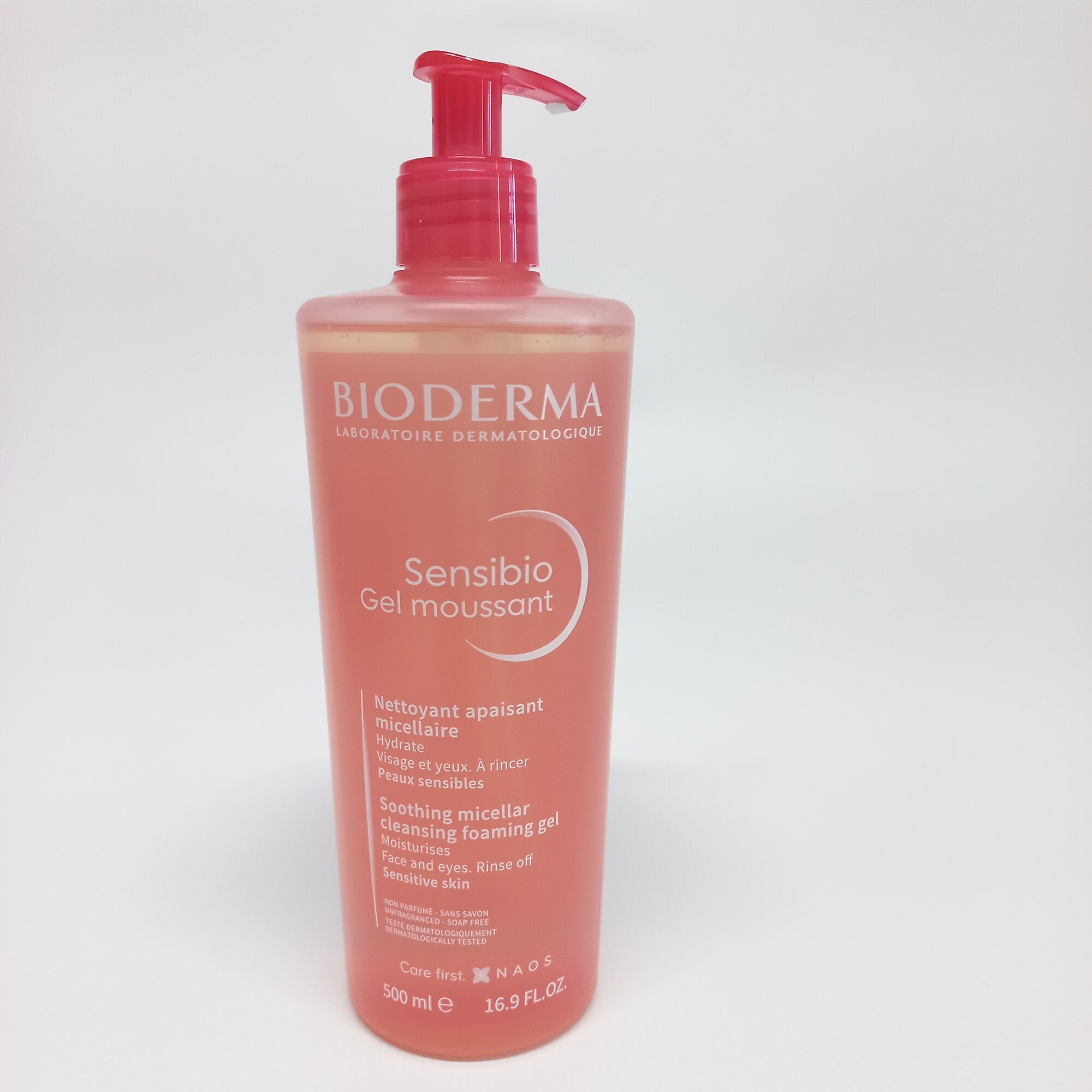 Bioderma гель очищающий Sensibio H2O для чувствительной кожи (с дозатором), 500 мл