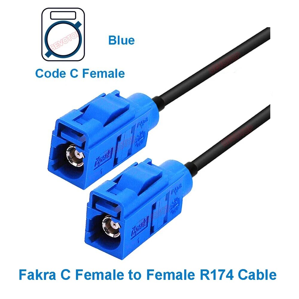 BEVOTOP Удлинительный кабель Fakra RG174 10м 1.5M, Fakra C F to C F