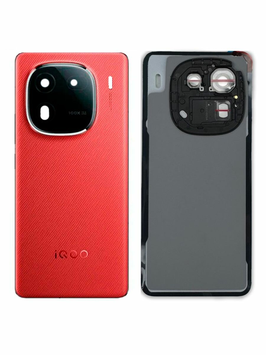 Задняя крышка для смартфона Iqoo 12 Pro красная со стеклом камеры