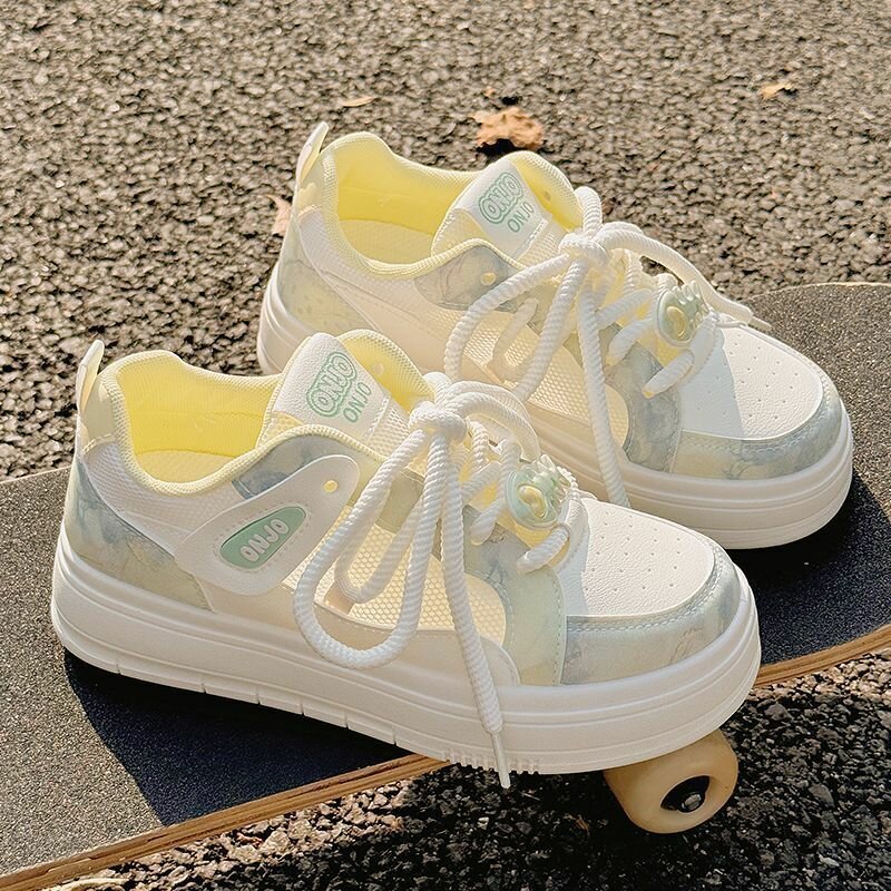 MOOCIE Летние женские туфли, белые туфли, женская новинка 2025 года, дышащая обувь, сетчатые туфли с юбками, кроссовки, универсальная спортивная обувь.