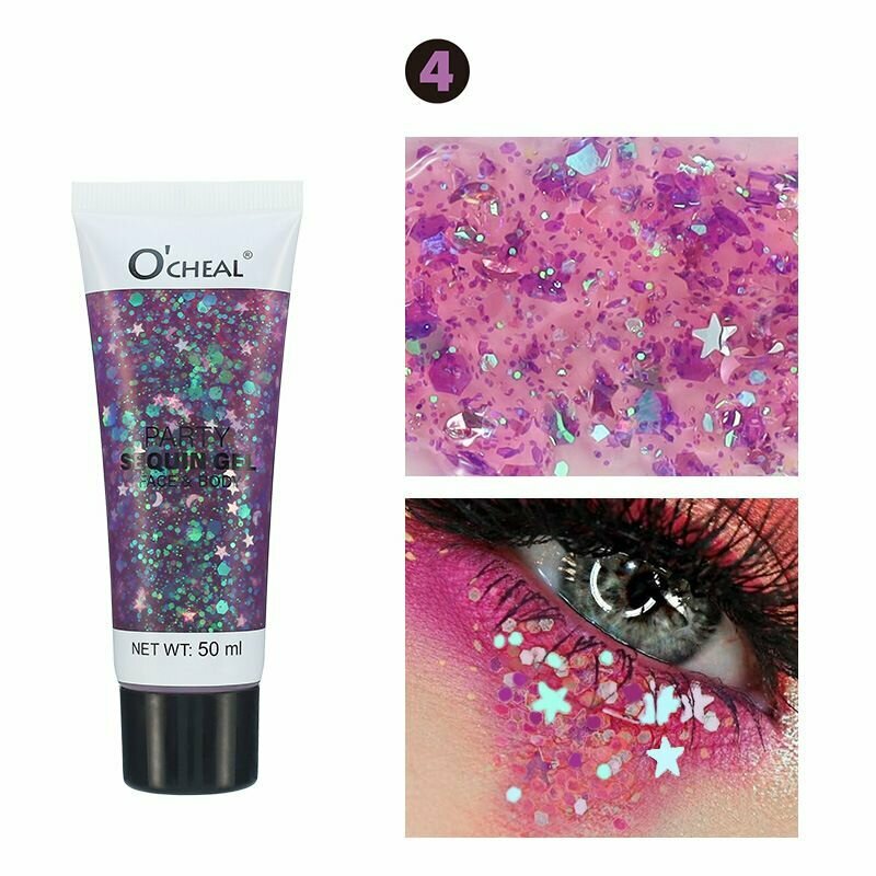 OCHEAL OQIANYA Гель с блестками в виде чешуи русалки, блестящие тени для лица, цветной макияж экспорта