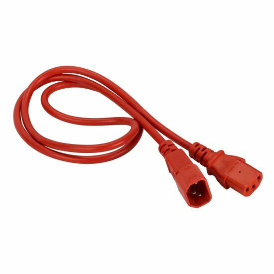 Шнур питания Lanmaster LAN-PP13/14-2.0-RD C13-С14 проводник:3x0.75мм2 2м 250В 10А красный
