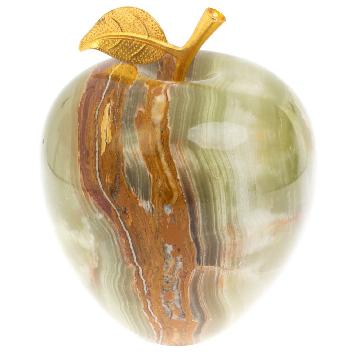 Яблоко из зелено-коричневого оникса (8) 129950