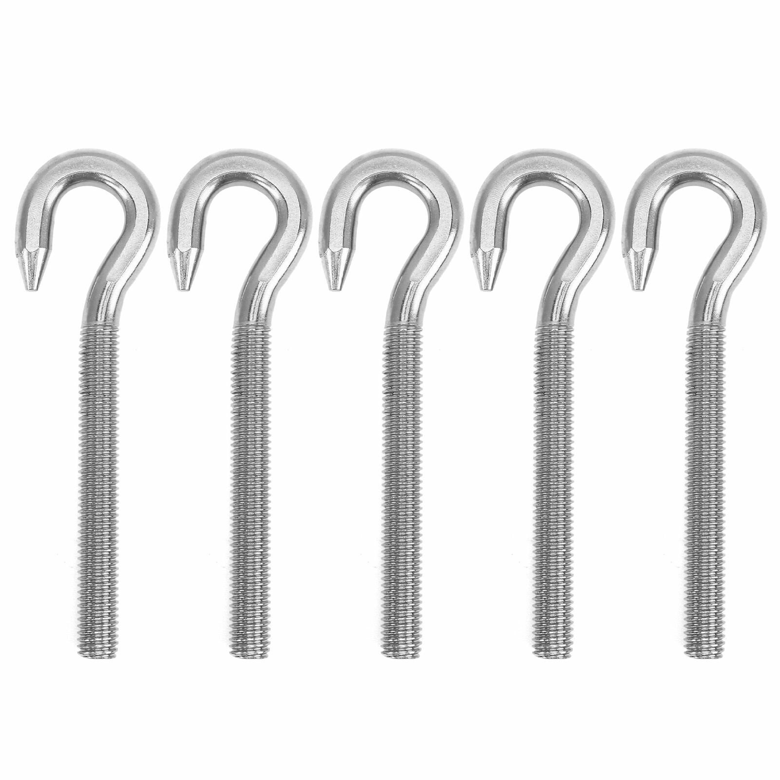 5 шт. нержавеющая сталь, винтовой крюк М8, высокопрочные крючки для механического оборудования и домашнего использования, прочные и устойчивые к коррозии