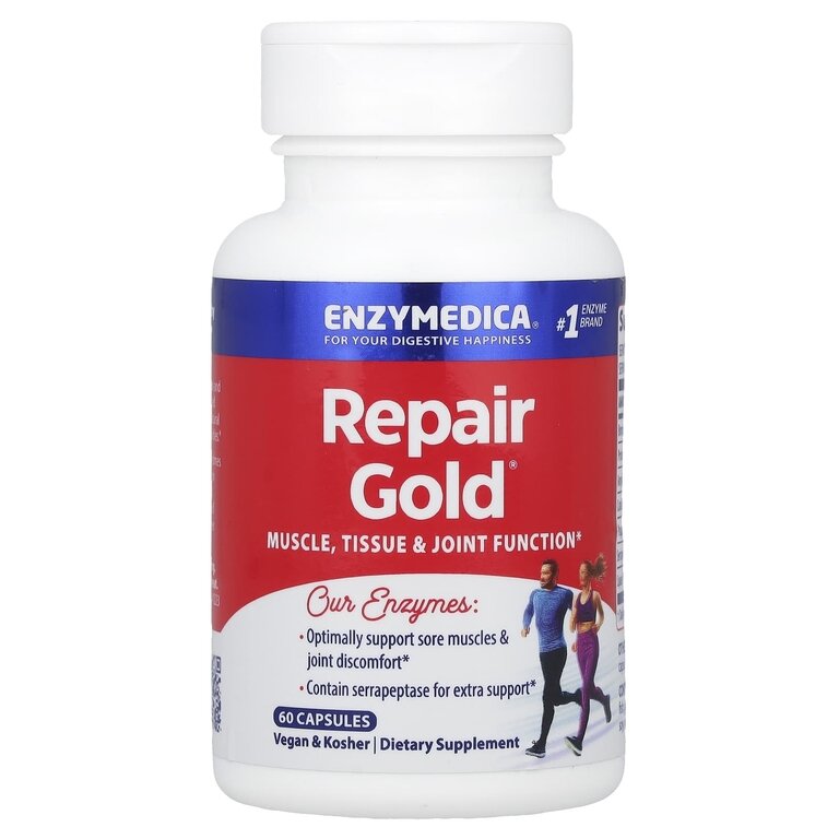 Enzymedica Repair Gold, Здоровье мышц, тканей и суставов 60 капсул