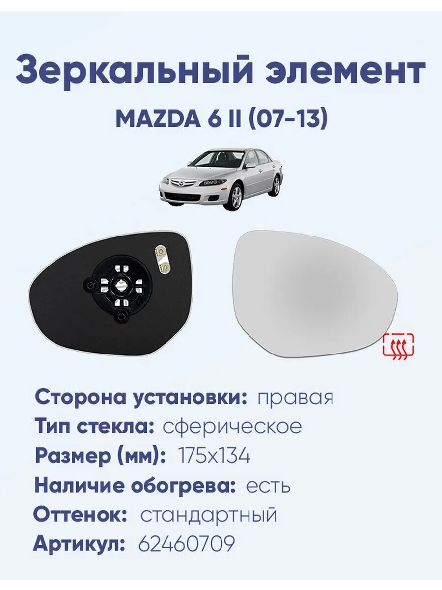 Зеркало MAZDA 6 II (07-13) 62460709
