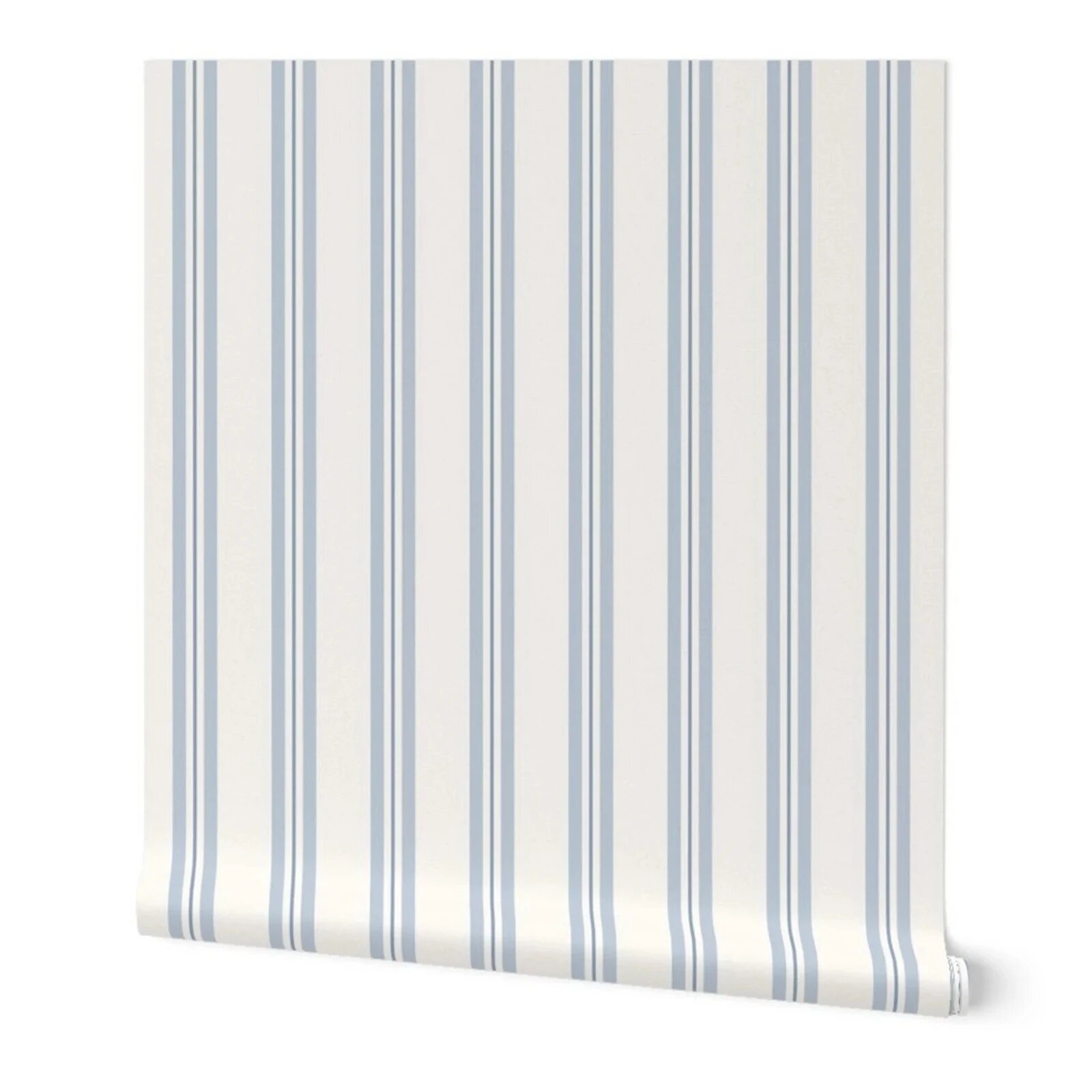 Blue Ticking Stripes Wallpaper, Pixel&Wall — фото 1