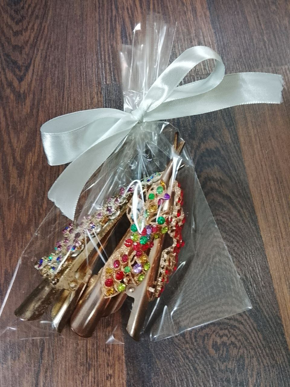 Заколка для волос со стразами 3 штуки
