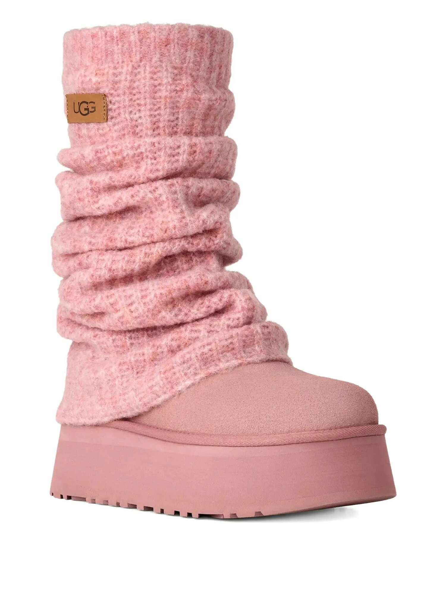 Ботинки UGG Classic Mini Dipper Legwarmer, размер 5 US, pink — фото 1