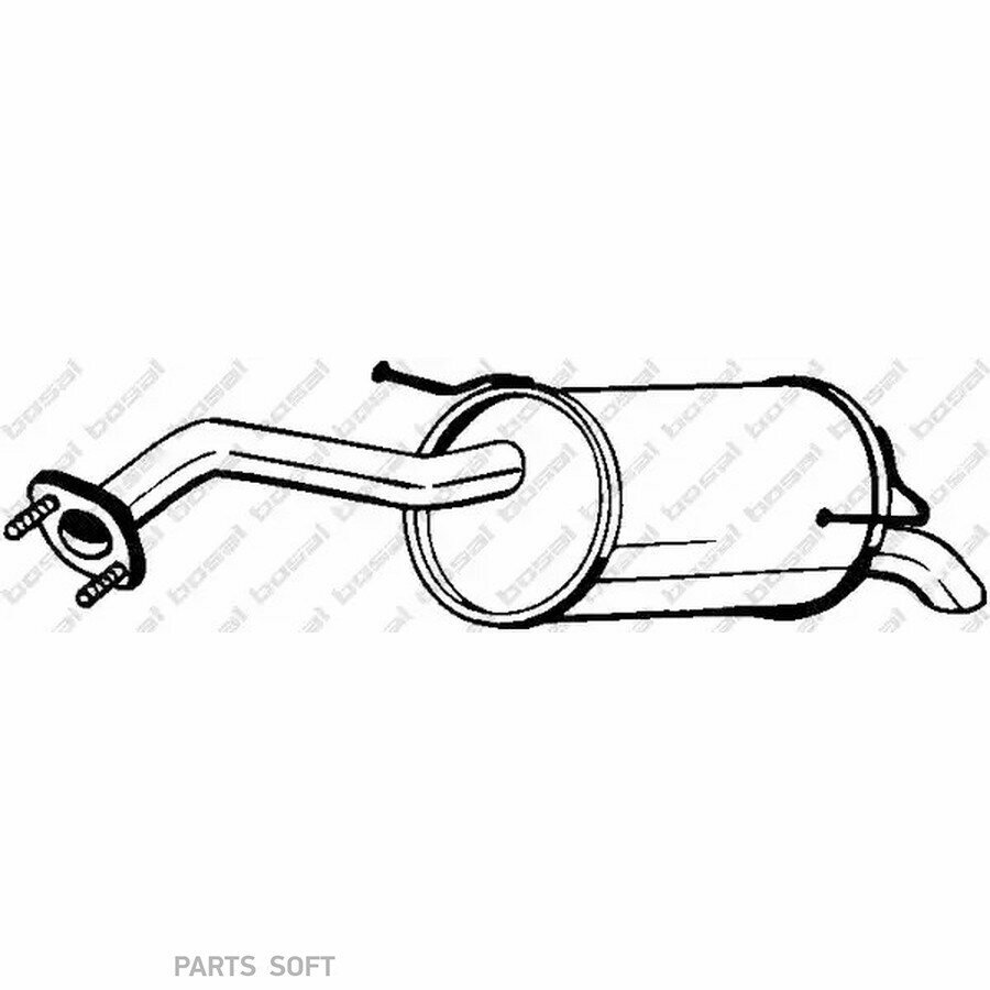 Глушитель задний NISS NOTE 09- BOSAL 145-249 от официального дистрибьютора, BOSAL, артикул 145249