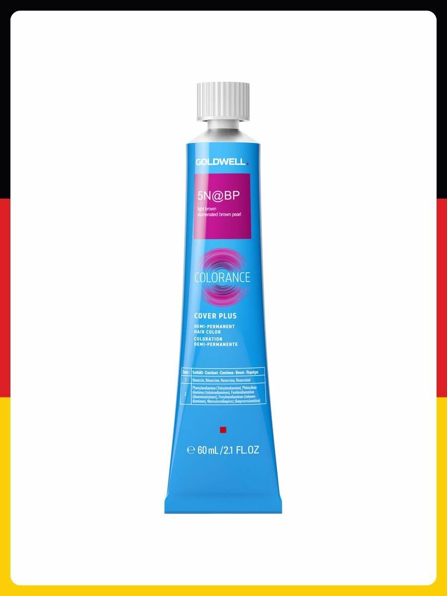 Краска для волос Colorance Cover Plus Demi-Permanent Hair Colorance Cover Plus 5NBP, светло-коричневый, элюменированный, коричневый перламутровый, 60 мл
