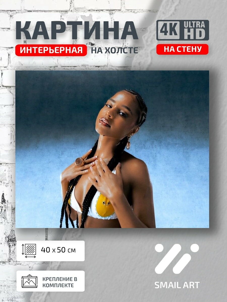 Картина на холсте интерьерная 40 на 50 на стену Музыка Tyla для гостиной атмосфера